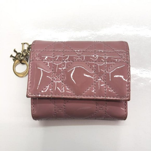 Dior | Bags | Christian Dior Lotus Wallet Patent Leather Pink | Poshmark